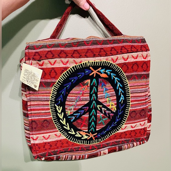 Gypsy Rose | Bags | Peace Embroidered Crossbody Purse Nwt Hippie Vibe ...